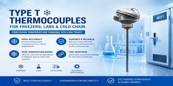 Type T Thermocouples for Freezers, Labs & Cold Chain